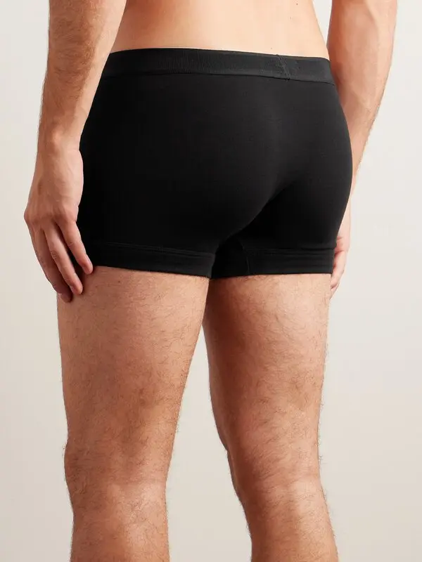 TOM FORD Two-pack Stretch-cotton Jersey Boxer Briefs - Black