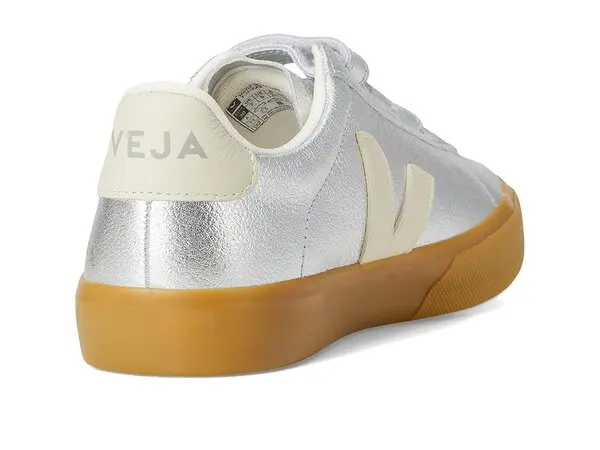 VEJA Recife Metallic Leather Sneakers With Hook-and-loop Closures
