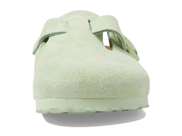 BIRKENSTOCK Boston Soft Footbed Suede Clogs - Green