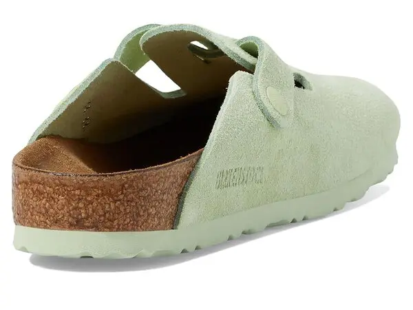 BIRKENSTOCK Boston Soft Footbed Suede Clogs - Green