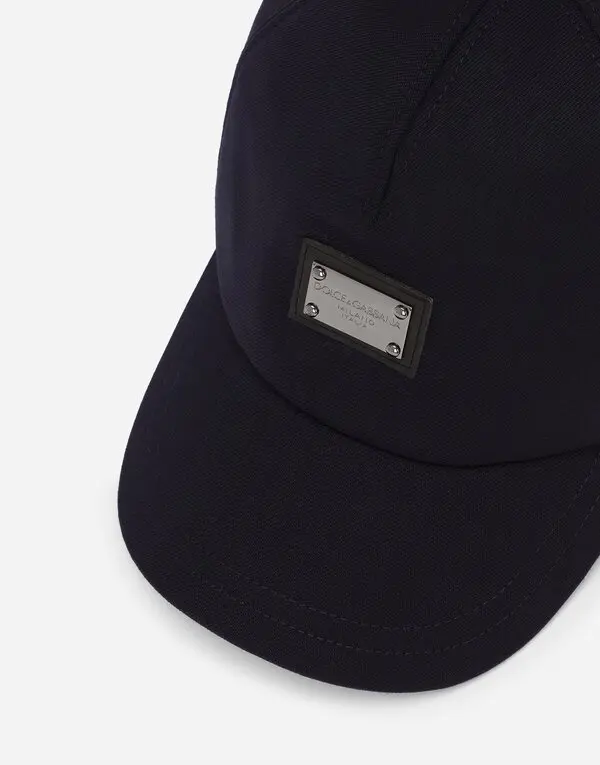 Dolce & Gabbana Gabardine Baseball Cap With Logo Tag