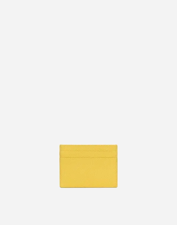Dolce & Gabbana Dauphine Calfskin Card Holder - Yellow