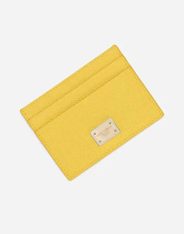 Dolce & Gabbana Dauphine Calfskin Card Holder - Yellow
