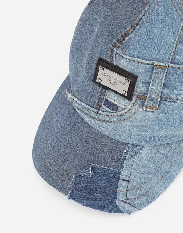 Dolce & Gabbana Denim Baseball Cap With Logo Tag