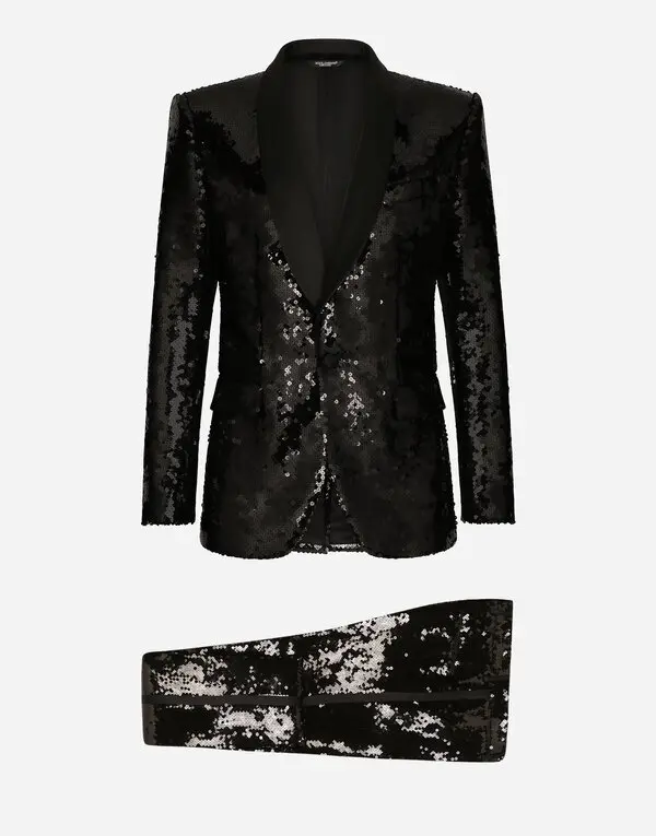 Dolce & Gabbana Sequined Single-breasted Sicilia-fit Tuxedo Suit