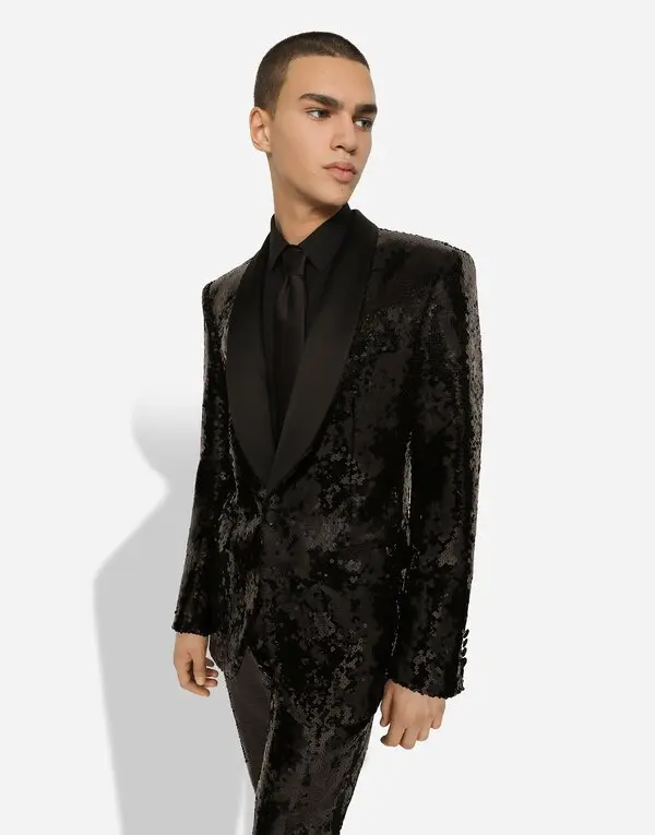 Dolce & Gabbana Sequined Single-breasted Sicilia-fit Tuxedo Suit