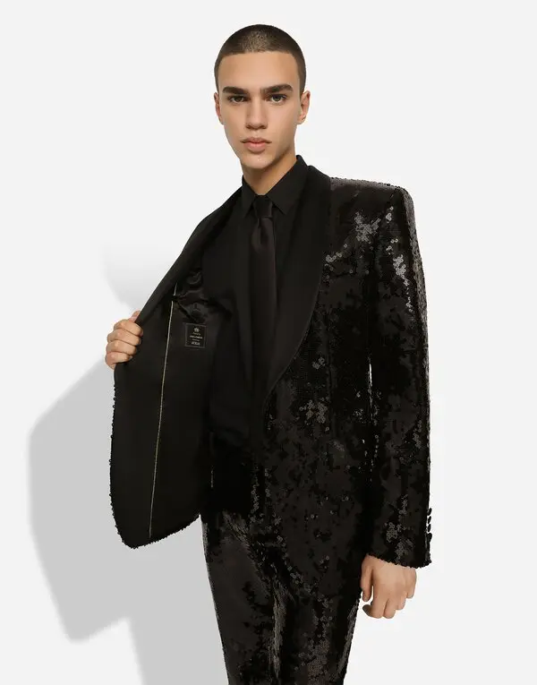 Dolce & Gabbana Sequined Single-breasted Sicilia-fit Tuxedo Suit