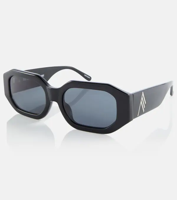 Attico X Linda Farrow Blake Rectangular Sunglasses - Black