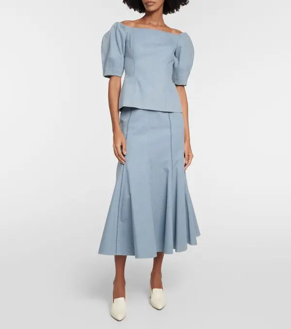 Gabriela Hearst Ellen Off-shoulder Top