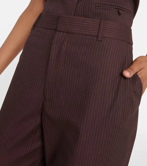 SIR. Guillaume Pinstripe Trousers - Brown