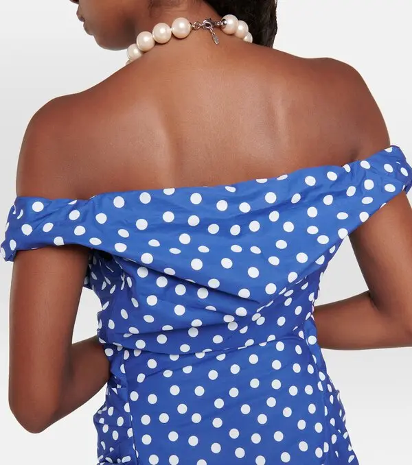 Vivienne Westwood Polka-Dot Off-Shoulder Midi Dress In Multicoloured - 30%  Off | Editorialist