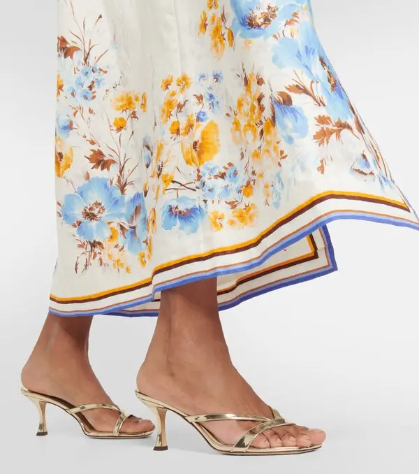 zimmermann halcyon linen midi dress Zimmermann Halcyon Flutter linen midi dress Zimmermann