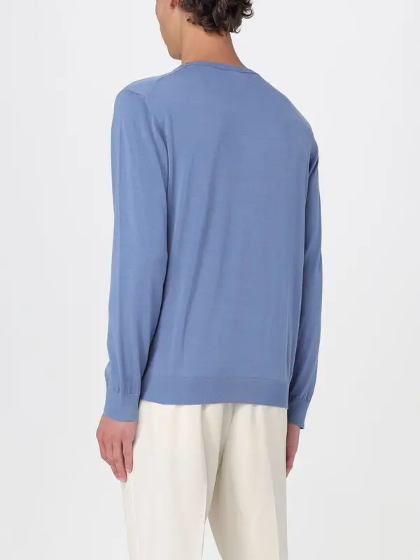 DRUMOHR Crew Neck Fine Knit Sweater - Blue