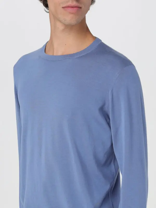 DRUMOHR Crew Neck Fine Knit Sweater - Blue
