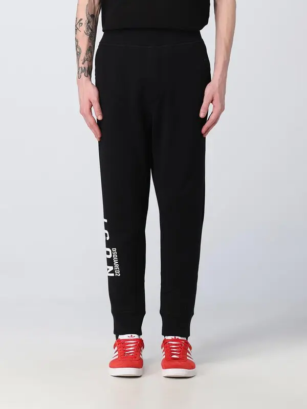 Dsquared2 Stretch Cotton Jogger Pants - Black
