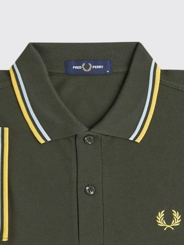 Fred Perry Cotton Polo Shirt With Logo - Green