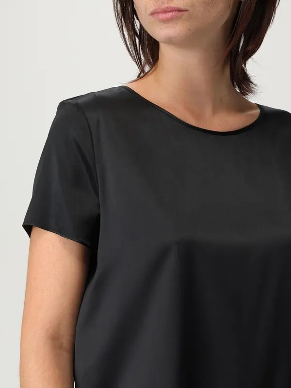 Emporio Armani Silk Satin Blouse - Black