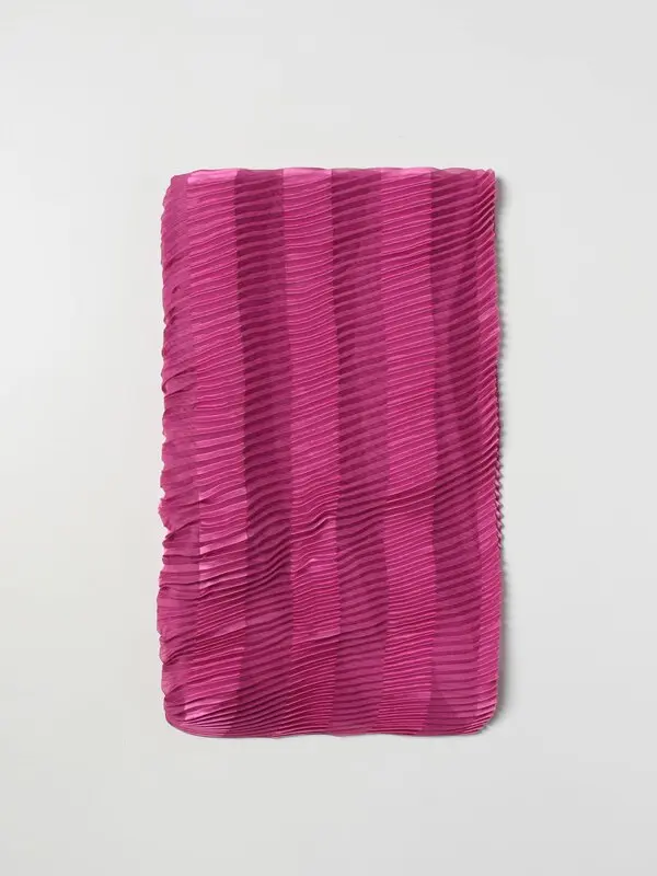 Emporio Armani Scarf In Pleated Fabric - Pink