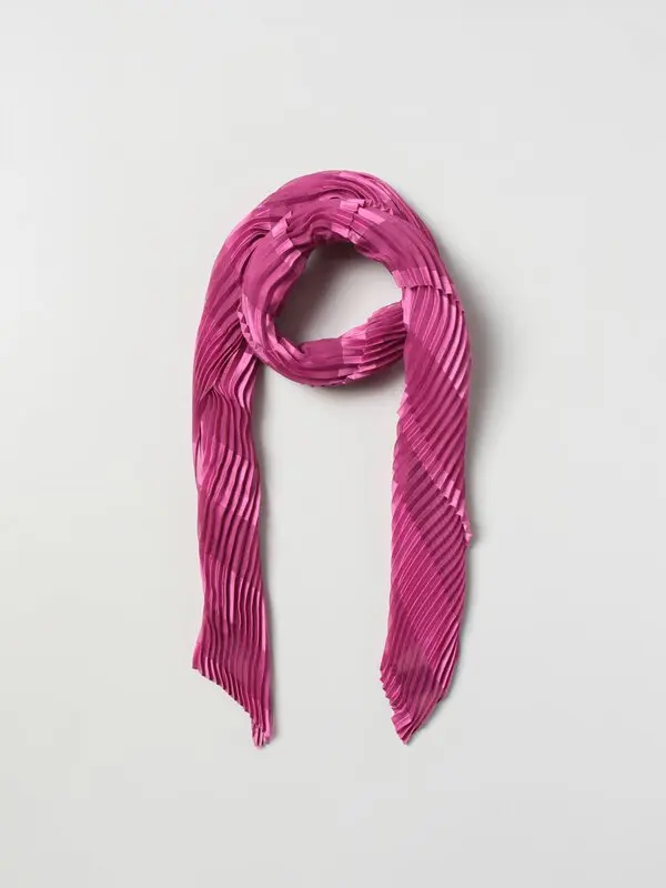 Emporio Armani Scarf In Pleated Fabric - Pink