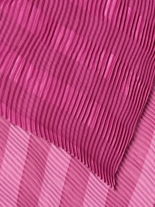 Emporio Armani Scarf In Pleated Fabric - Pink