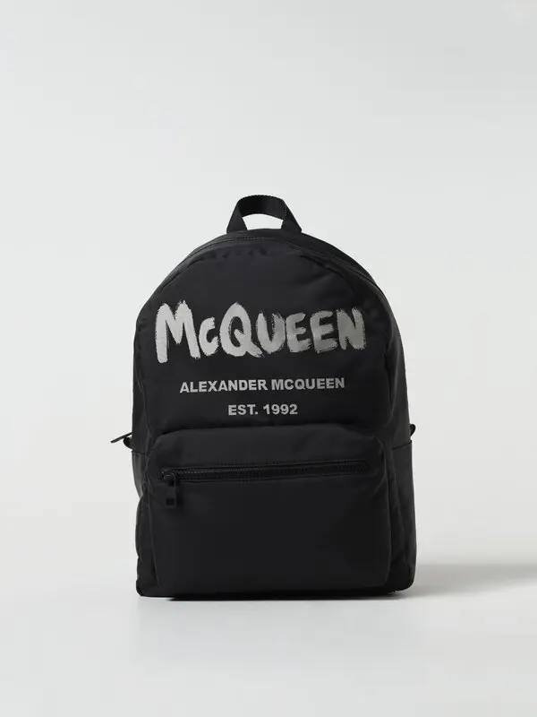 Alexander McQueen Graffiti Logo Backpack - Black