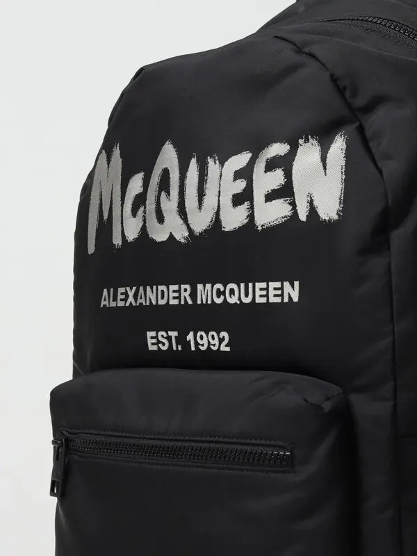Alexander McQueen Graffiti Logo Backpack - Black