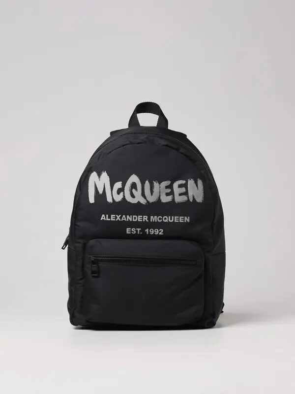 Alexander McQueen Graffiti Logo Backpack - Black