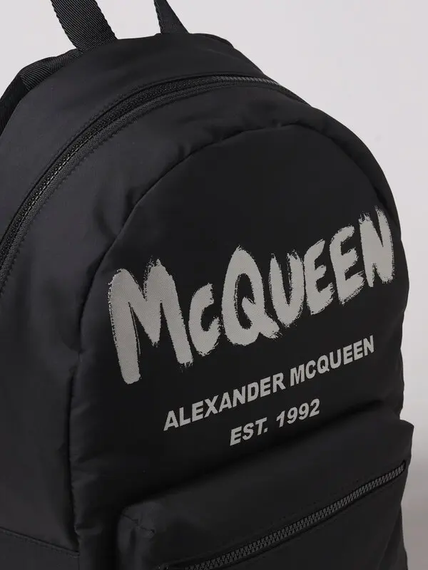 Alexander McQueen Graffiti Logo Backpack - Black