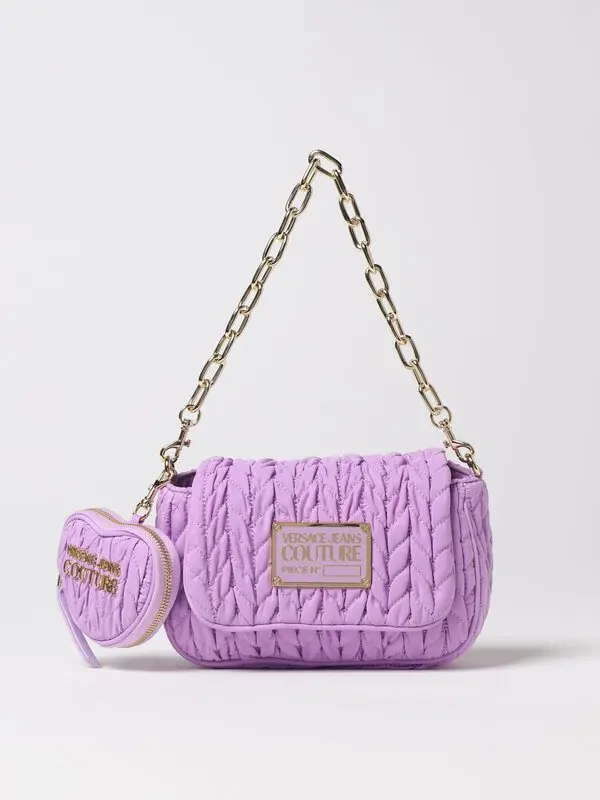 Versace Quilted Shoulder Bag - Violet