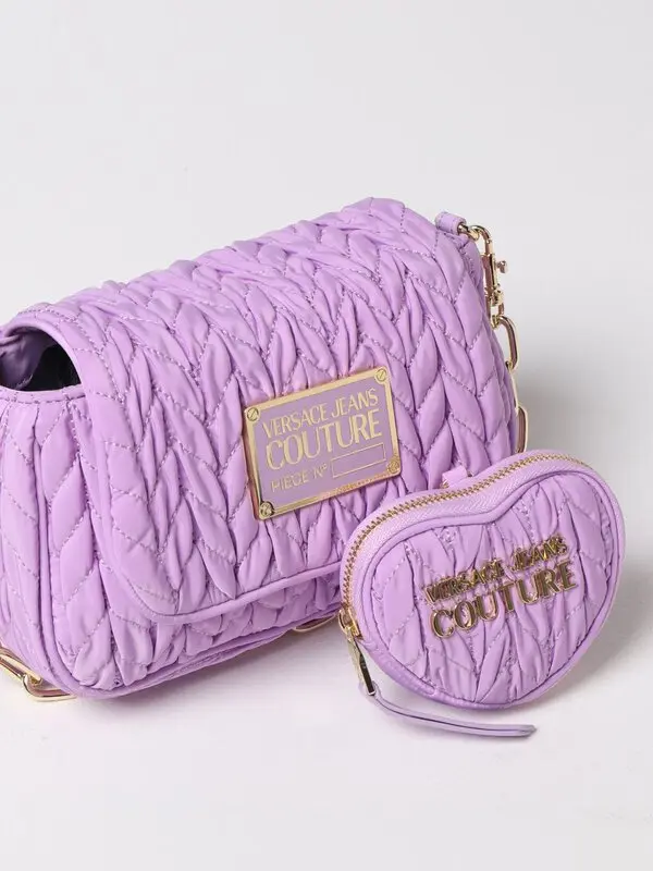 Versace Quilted Shoulder Bag - Violet