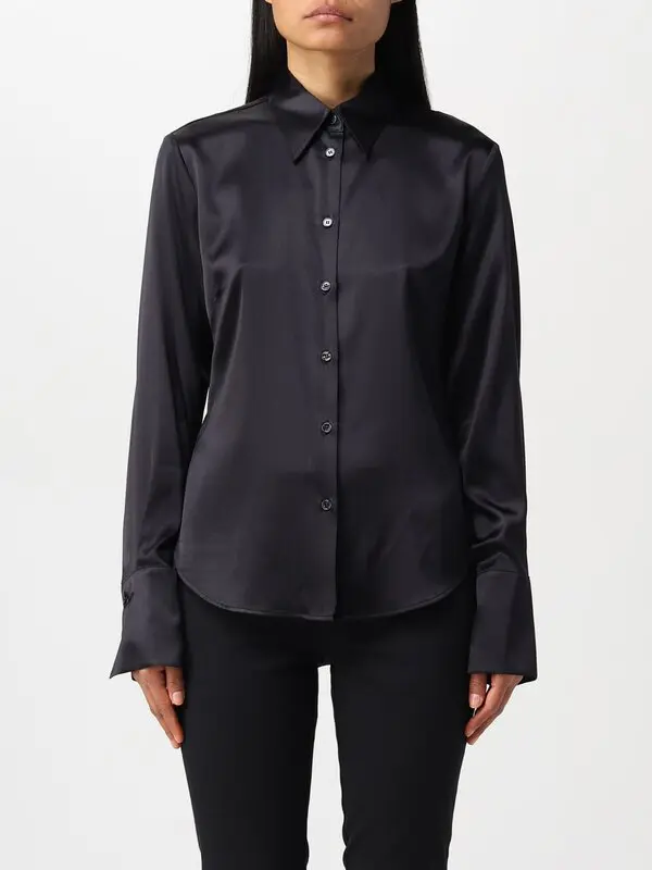 Pinko Button-up Shirt With Classic Collar - Black