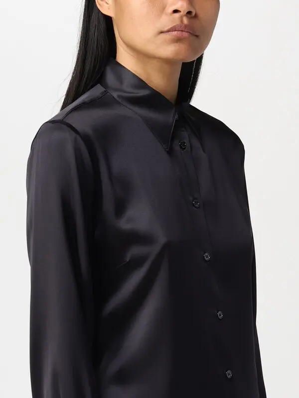 Pinko Button-up Shirt With Classic Collar - Black