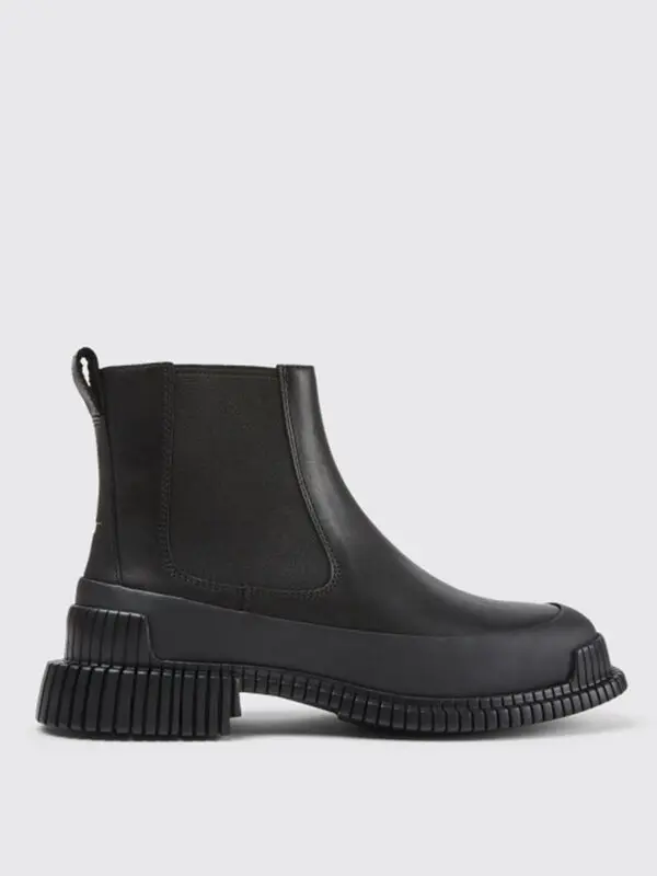 Camper Pix Ankle Boots In Calfskin - Black