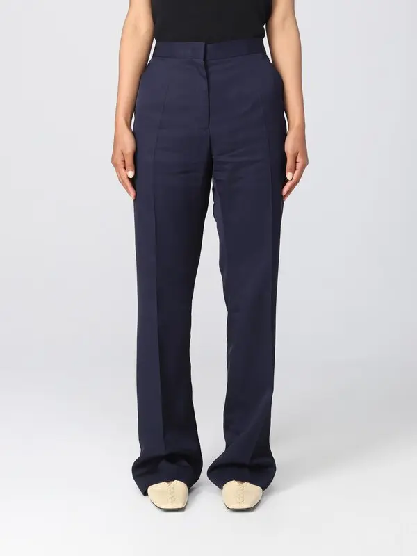JIL SANDER Tailored Wide Leg Trousers - Blue