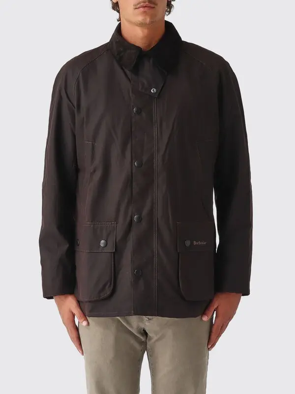 Barbour Ashby Waxed Cotton Jacket With Corduroy Collar - Blue 1