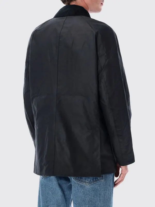 Barbour Ashby Waxed Cotton Jacket With Corduroy Collar - Blue