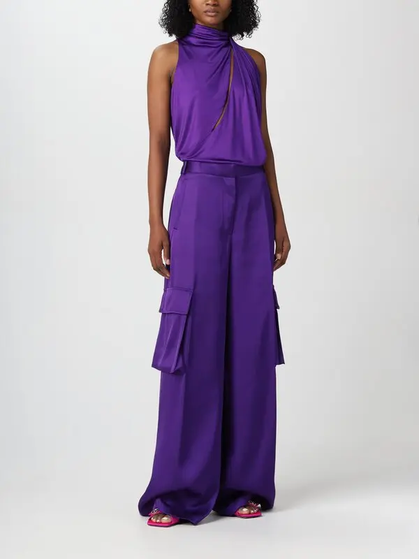 Versace Satin Cargo Pants - Violet