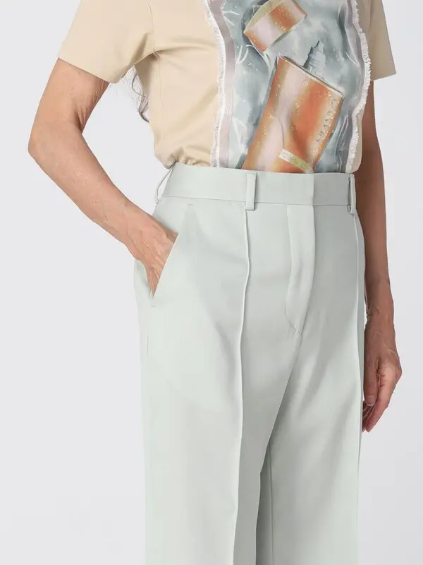 LANVIN Tailored Wide Leg Trousers - Sage