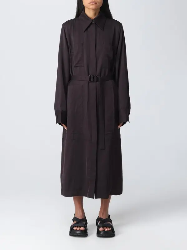 JIL SANDER Midi Shirt Dress - Brown