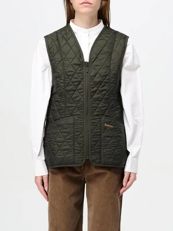 Barbour Quilted Zip-up Waistcoat - Green