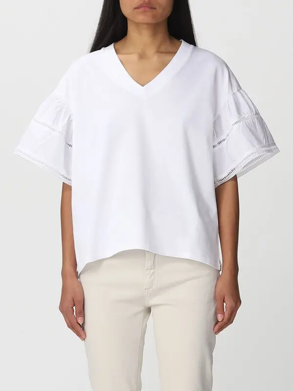 Woolrich T-shirt With Flutter Sleeves