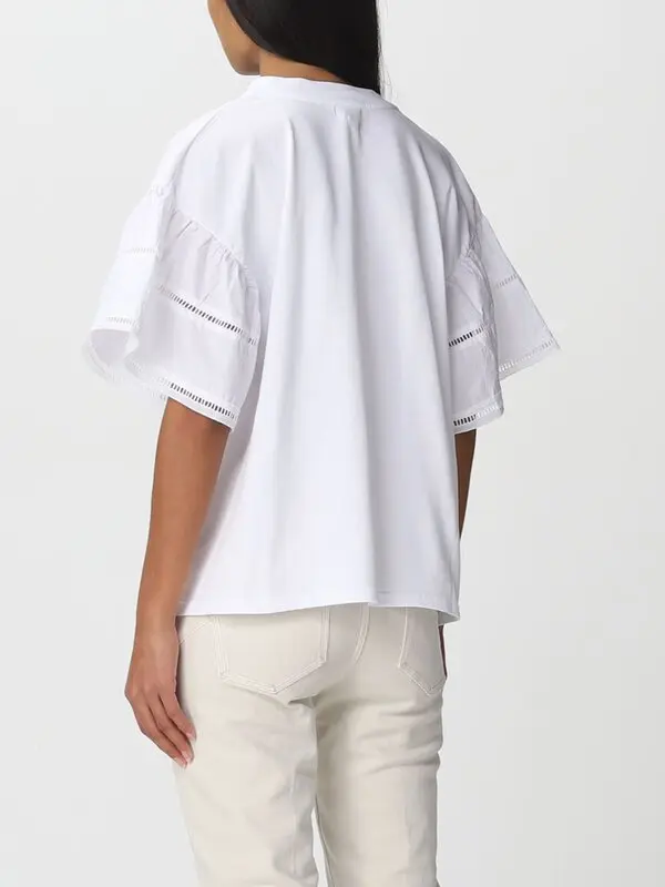 Woolrich T-shirt With Flutter Sleeves
