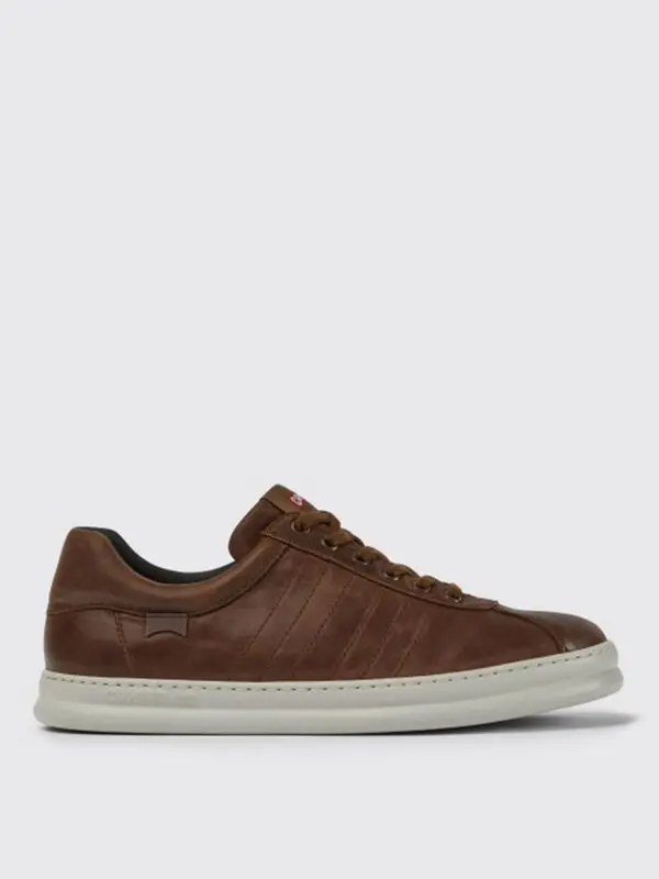 Camper Runner Sneakers In Full-grain Calfskin - Brown
