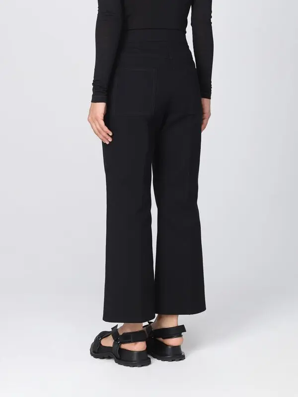 JIL SANDER Tailored Wide Leg Trousers - Black