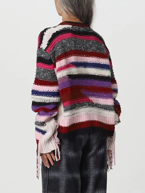 Amiri Striped Knit Cardigan - Violet