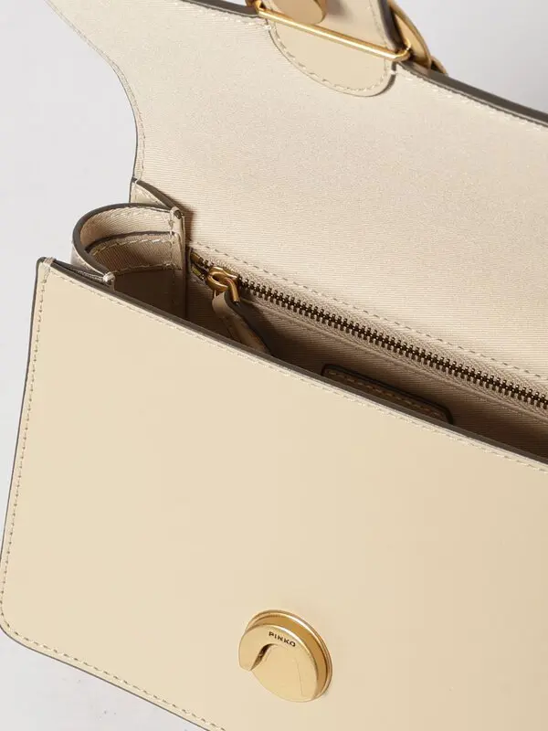 Pinko Mini Bag With Chain Strap - Beige