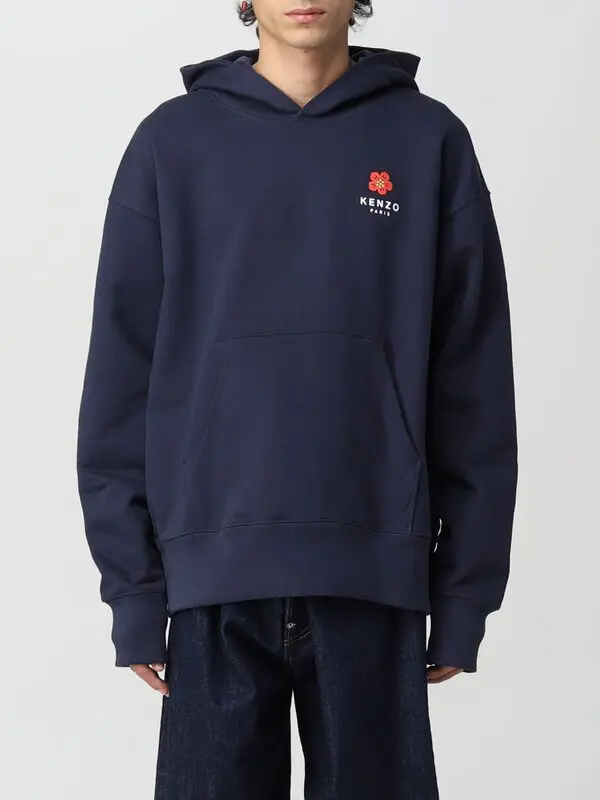 Kenzo Floral Emblem Hoodie - Blue