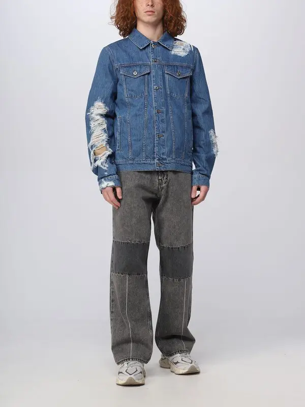 JW Anderson Jacket With Distressed Details - Denim