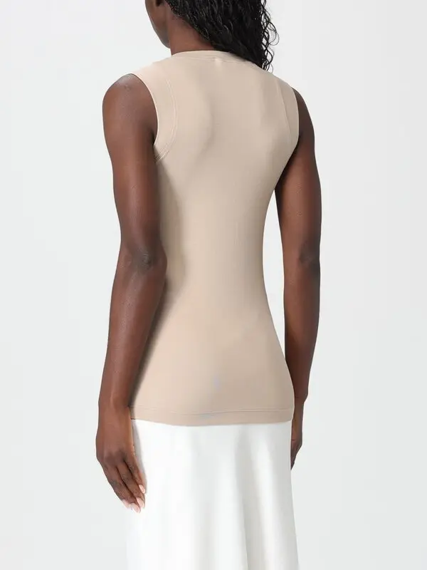 Brunello Cucinelli Sleeveless V-neck Top - Beige