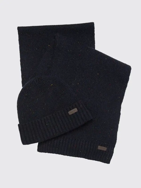 Barbour Beanie And Scarf Set - Navy